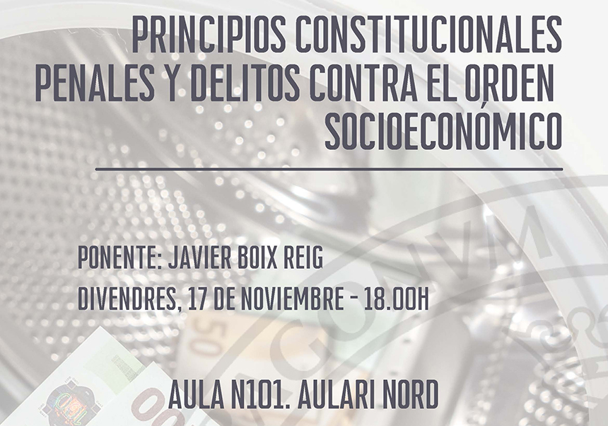 Conferencia de Javier Boix Reig:"Principios constitucionales penales y delitos contra el orden ...
